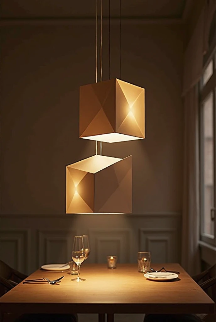 CUBIC LIGHT, ANTI-GLARE, LET THEM BE TWO LAMPS THAT HANG FROM THE ...