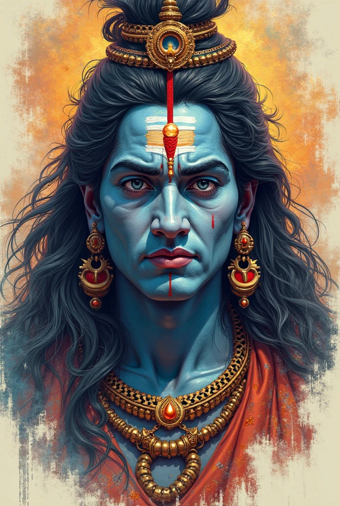 Lord shiva face on Silambam Stick - SeaArt AI