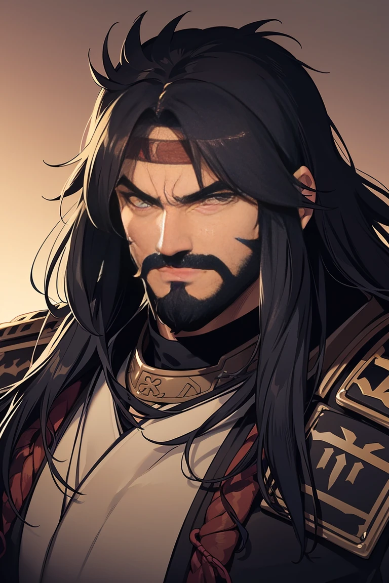 Solo, mature male, japanese, asian, round face, (samurai armor - SeaArt AI