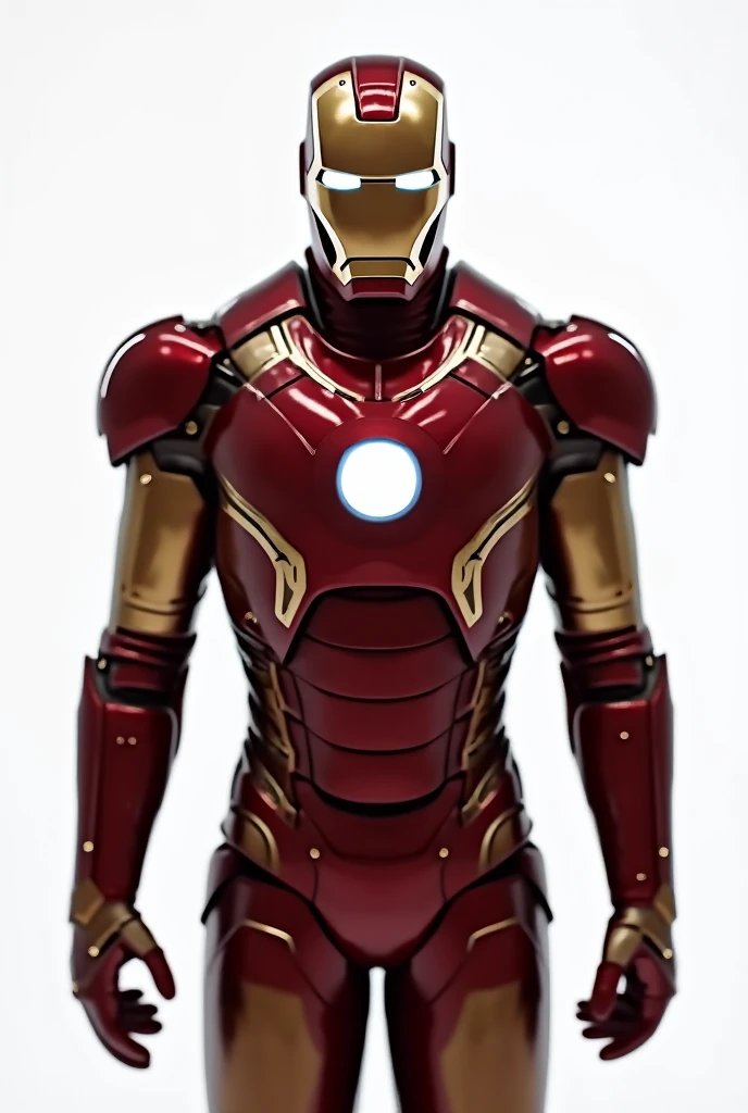 A sleek, full body futuristic Iron Man-inspired armor made entirely of ...