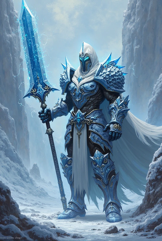 Frost knight weapon - SeaArt AI