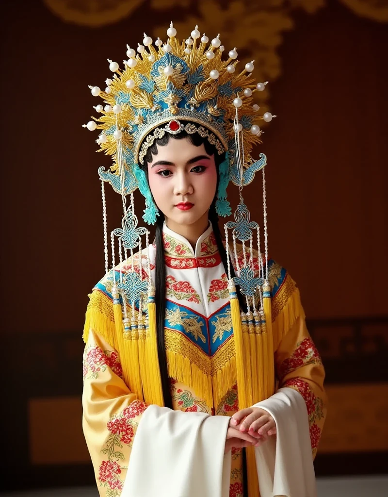 [CHARACTER: Peking Opera Performer – All-Gold Royal Look] A graceful ...