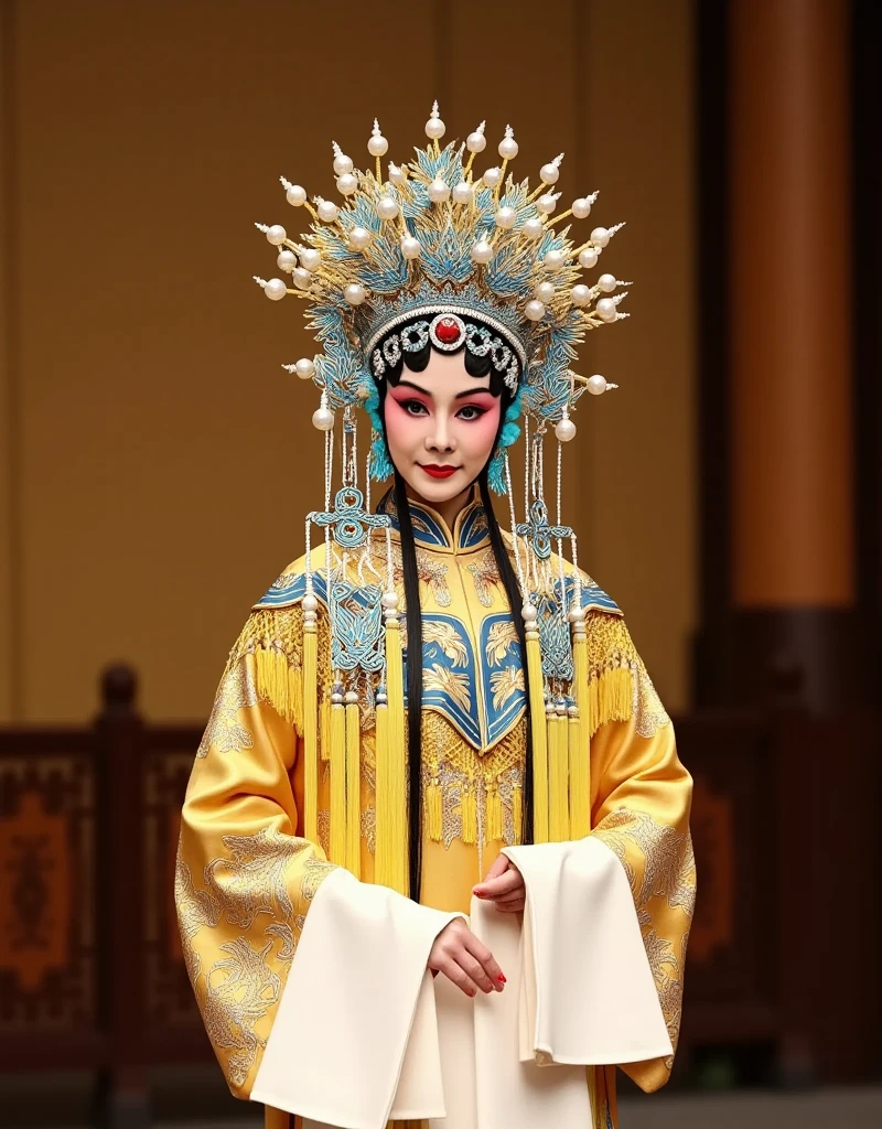 [CHARACTER: Peking Opera Performer – All-Gold Royal Look] A graceful ...