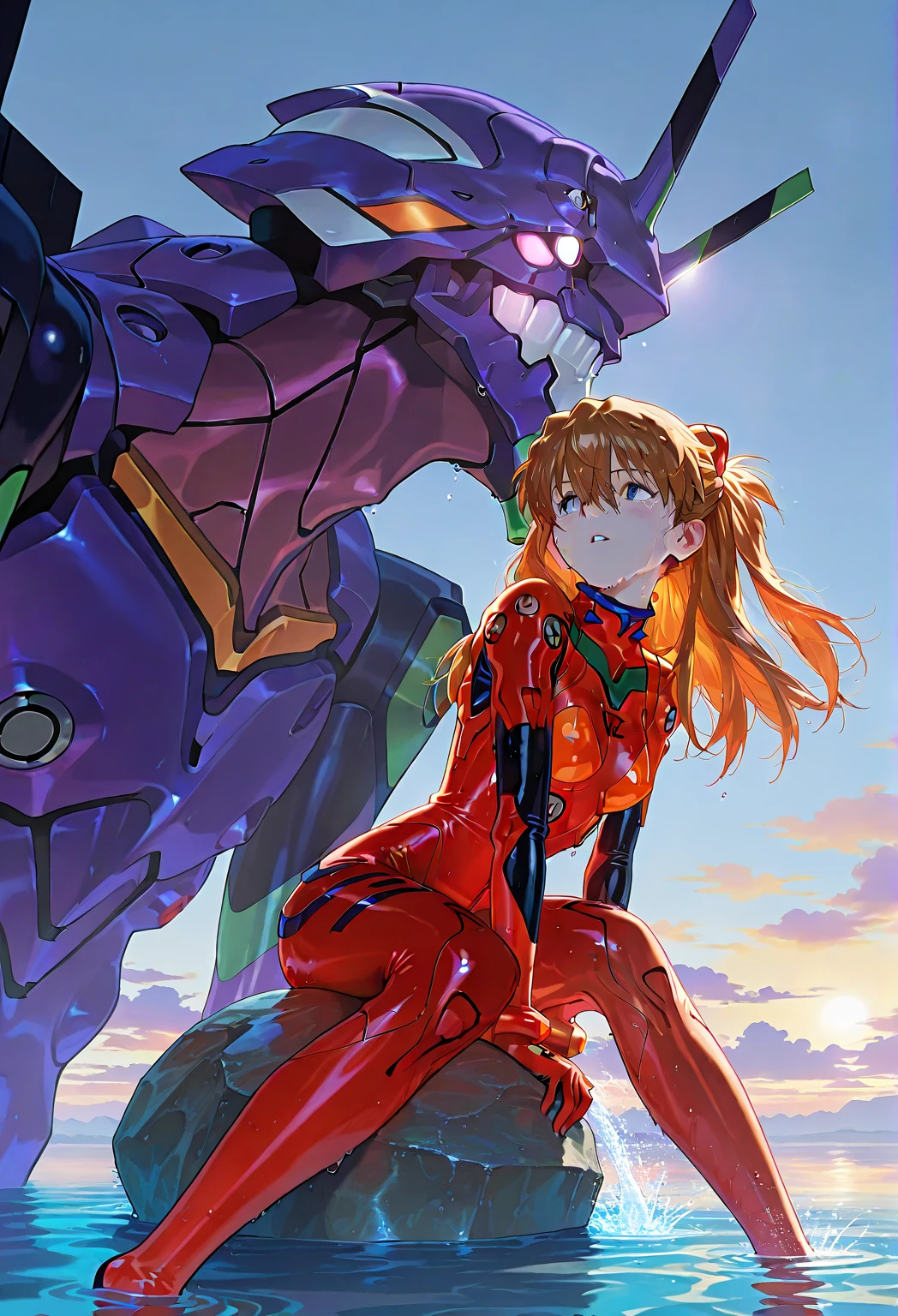 1 girl,Asuka Langley,Realistic eyes,detailed eyes,high resolution image ...