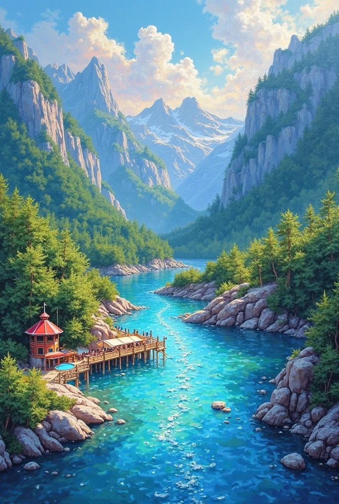 Waterpark in the mountains