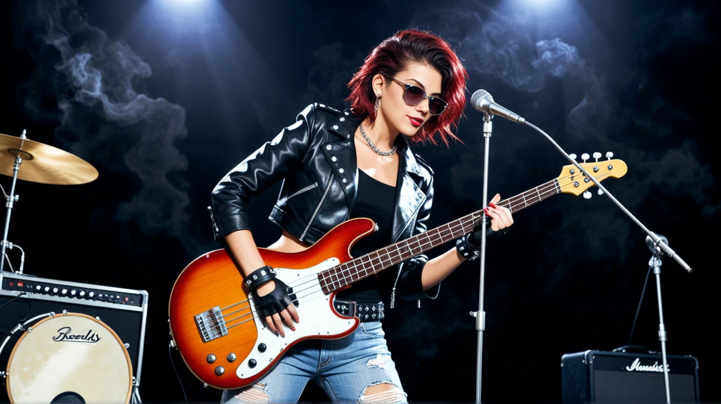 A four-member 1980s heavy rock band posing for a promotional photo ...