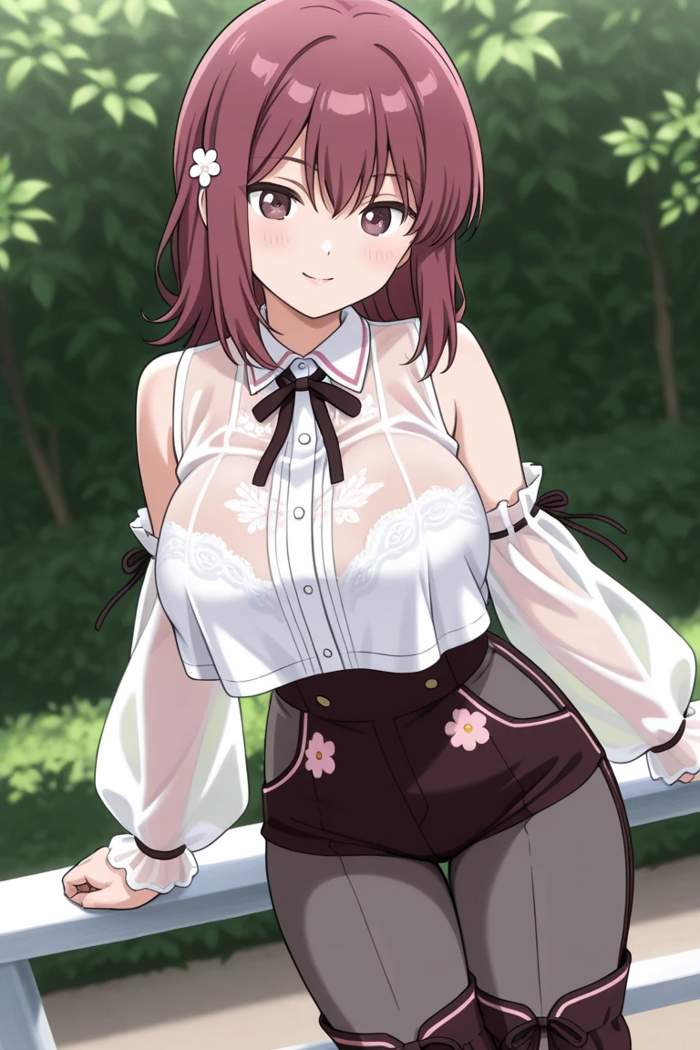 Iroha tamaki,breast overhang,detached_sleeves,detached_pants - SeaArt AI