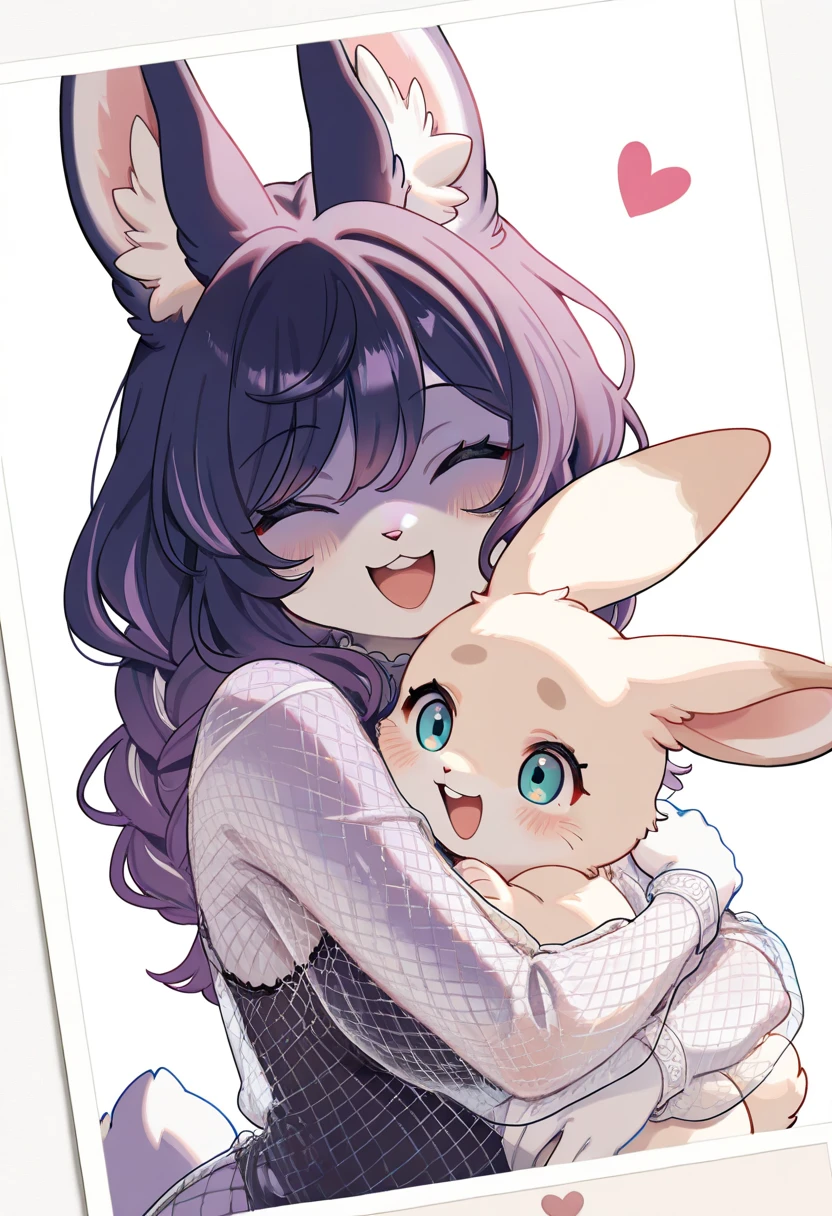 1girl, (furry, kemono:1.4), rabbit girl, animal nose, rabbit ears ...
