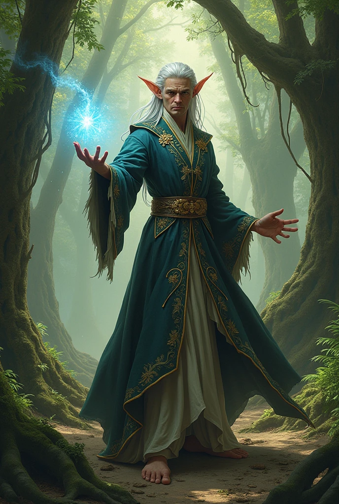 Man, elf , with long ears, dressed in exquisite clothes, wizard - SeaArt AI