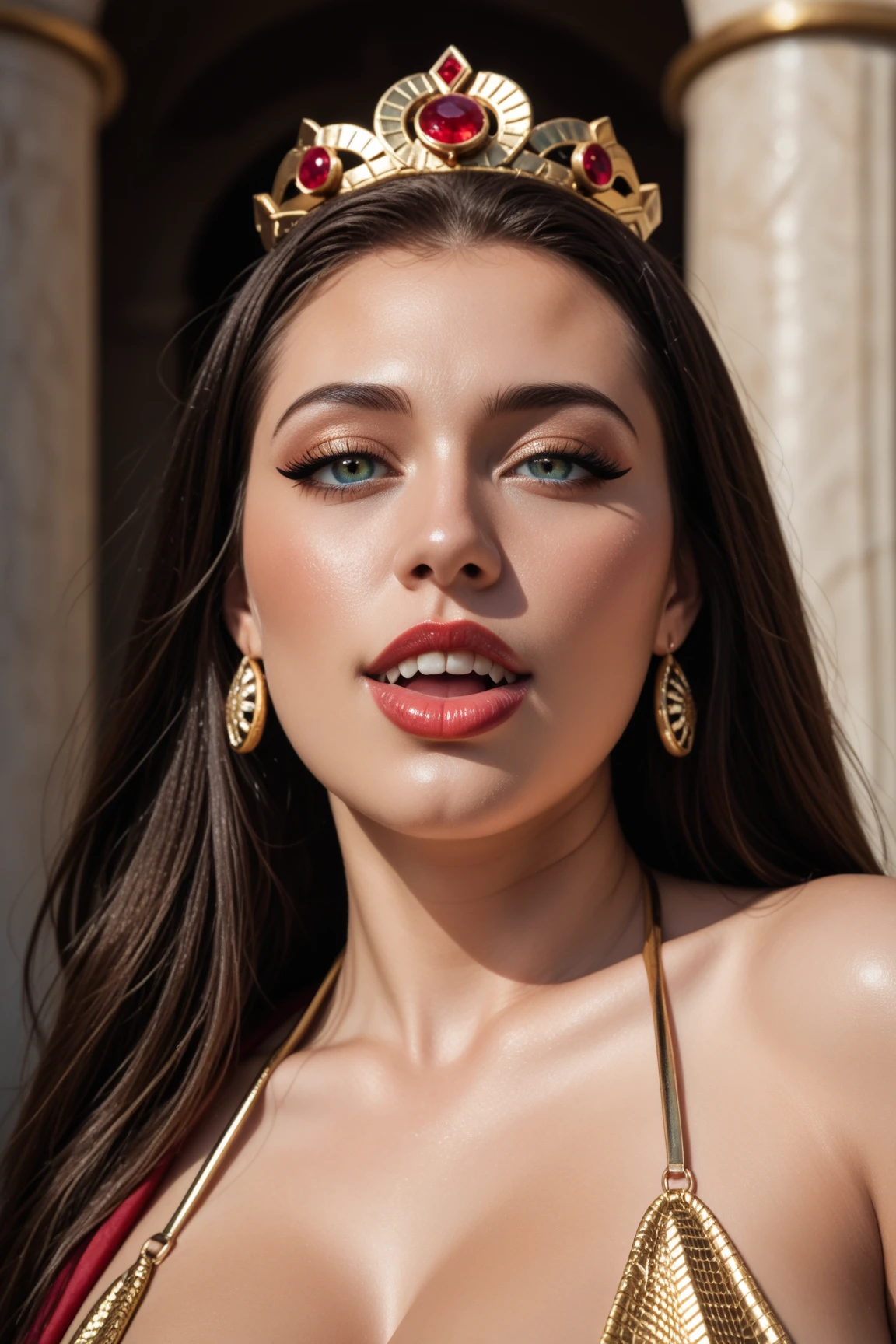 Digital art, portraying a beautiful woman of legendary power and royal blood - SeaArt AI