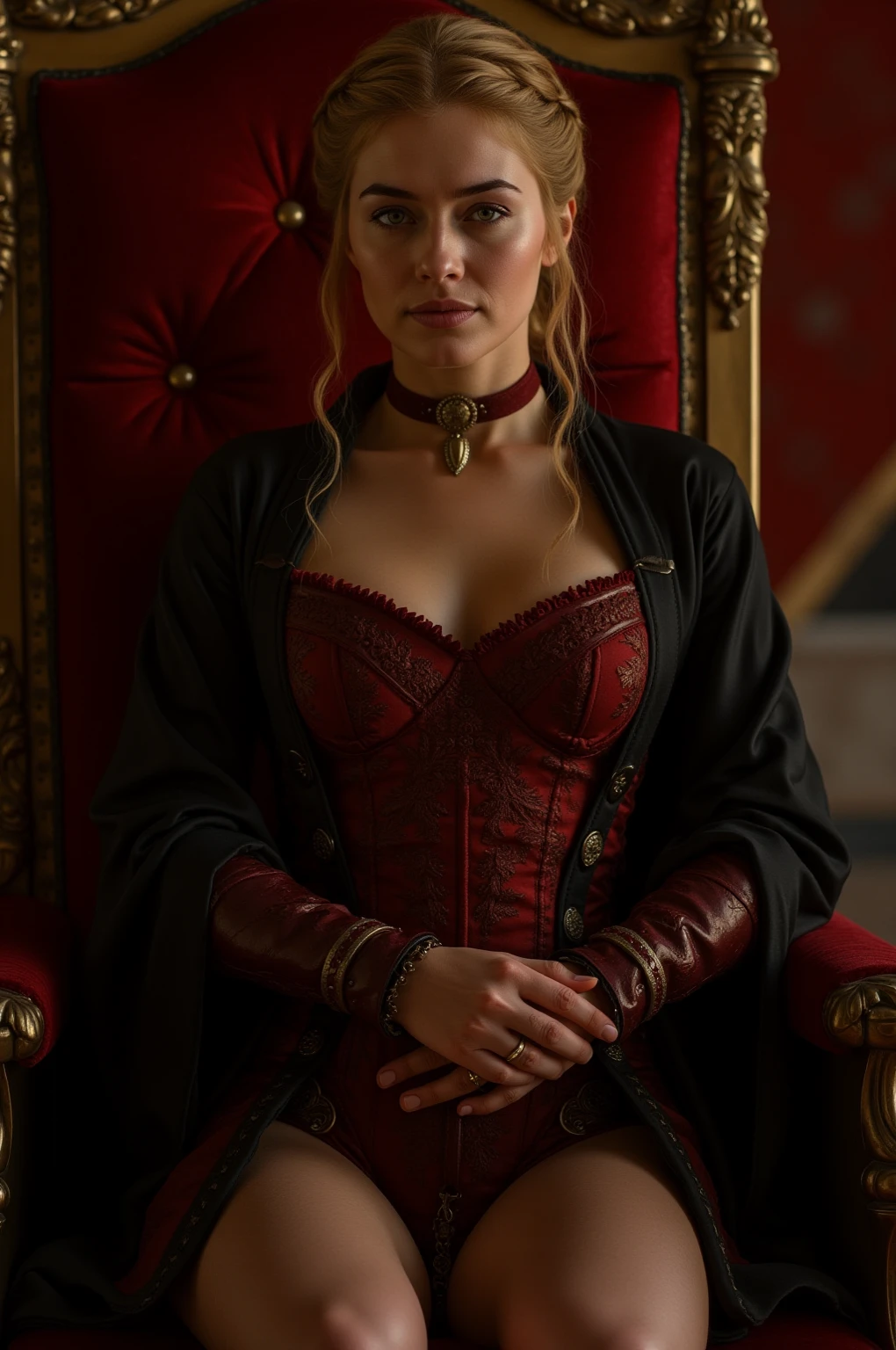 The rope is tight and slender、belts，Her colorful eyes sparkle with dark desire f - SeaArt AI