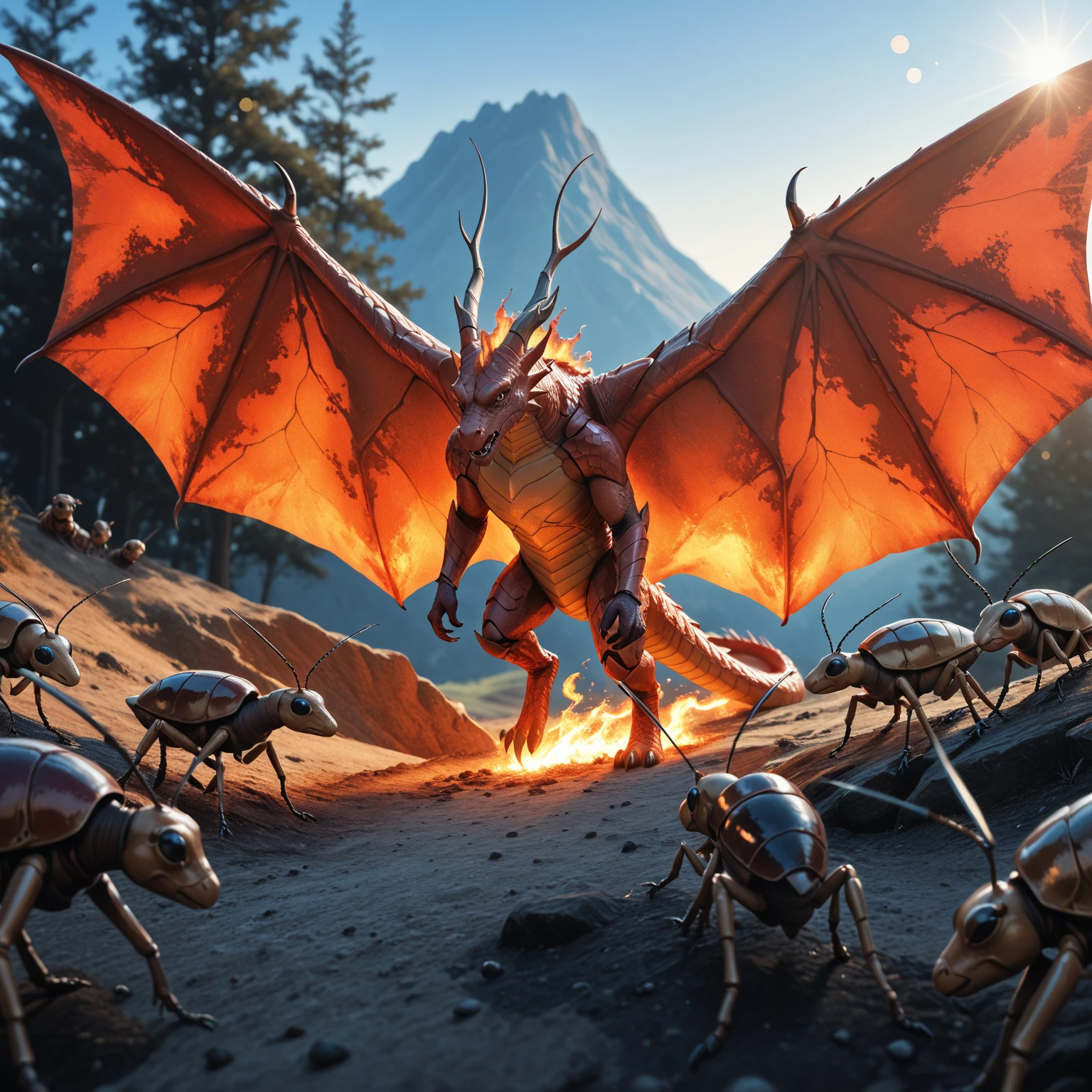 One Fine Day、Groot Anthill with Fire Ants and Dragon, Dragon rising ...