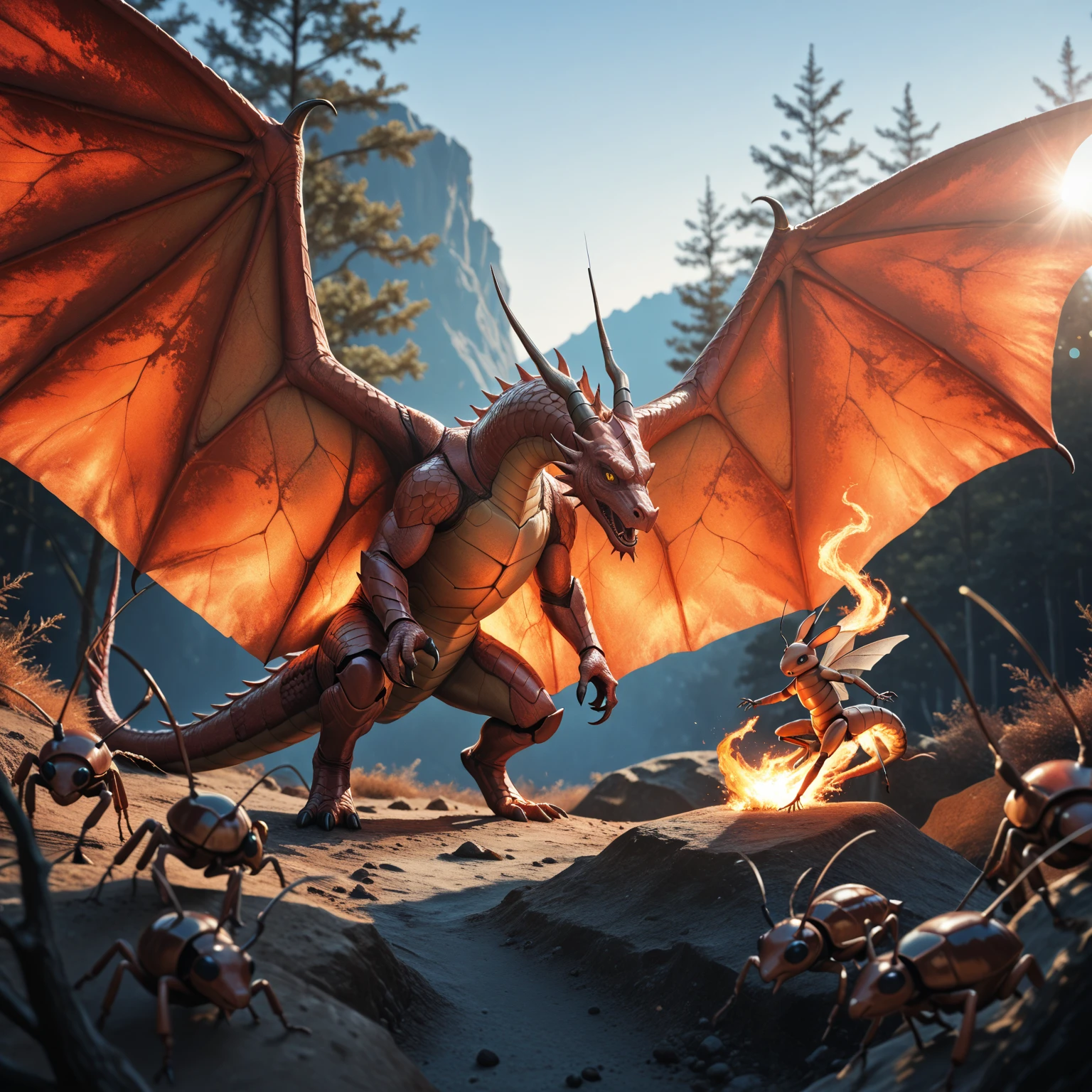 One Fine Day、Groot Anthill with Fire Ants and Dragon, Dragon rising ...