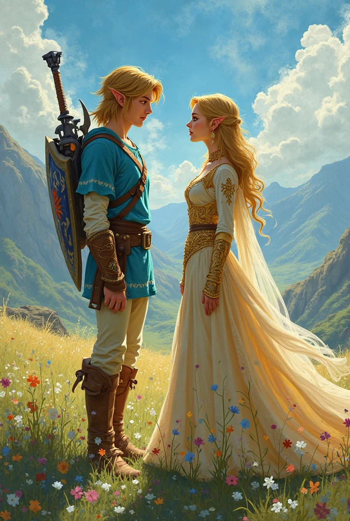 Link and Princess Zelda - SeaArt AI