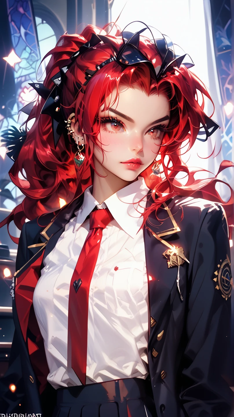 Depict Rias Gremory from the anime "High School DxD", long crimson hair ...