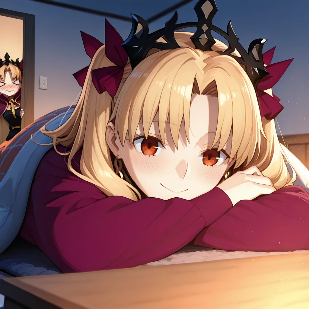 Ereshkigal fate, A charming illustration of a girl peeking out from ...