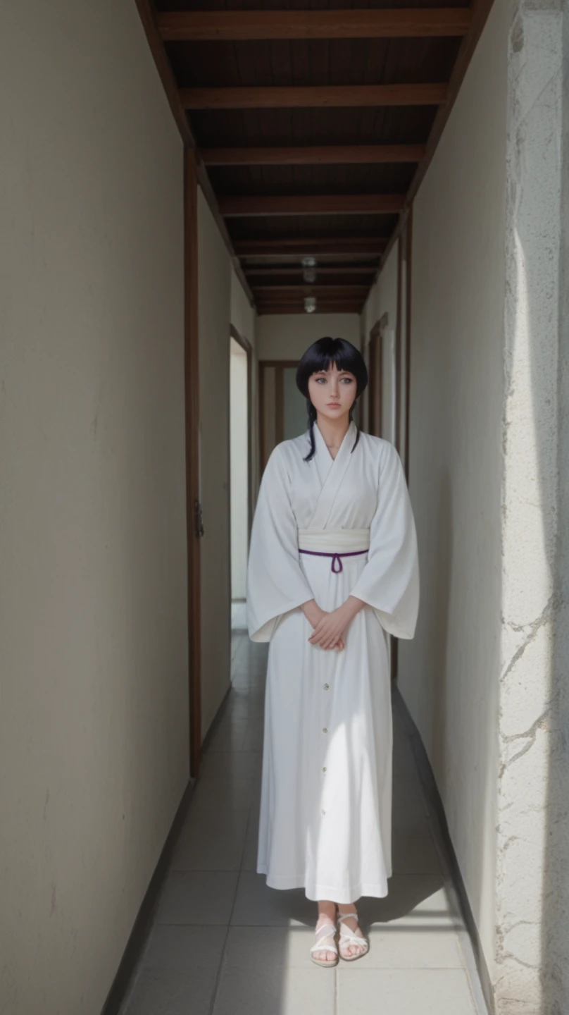 Nsfw, ager Nemu Kurotsuchi from anime Bleach, shy look, at a corridor ...