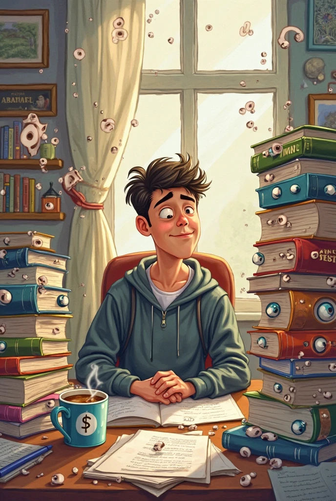 Finance Student - Animated books with eyes: "Budgeting 101", - SeaArt AI
