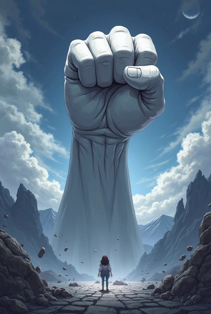 Full Image HD Wallpaper, anime art, giant arm from the sky punching the ...