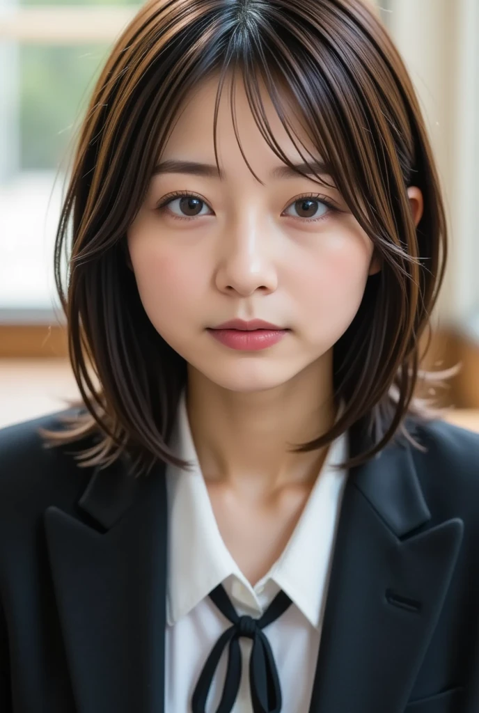 Realistic, Beautiful Japanese Woman's Face, front view:1.37, Upper body ...