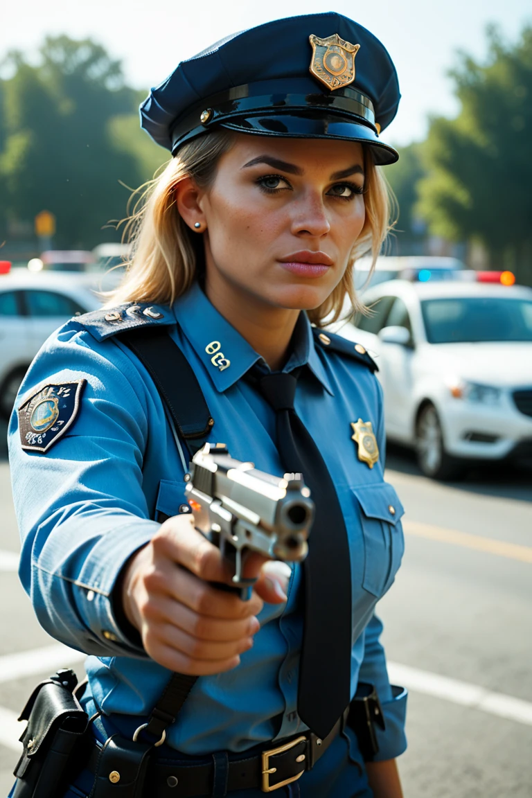 Bank robbery,shooting,police - SeaArt AI