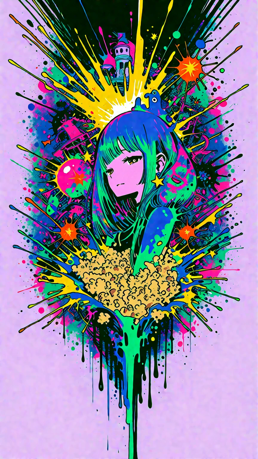 Meola,(Very Sophisticated),( splash paint),(Very Sophisticated - SeaArt AI