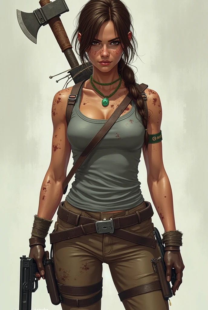 Tomb Raider Lara Croft A Determined female character stands confidently ...