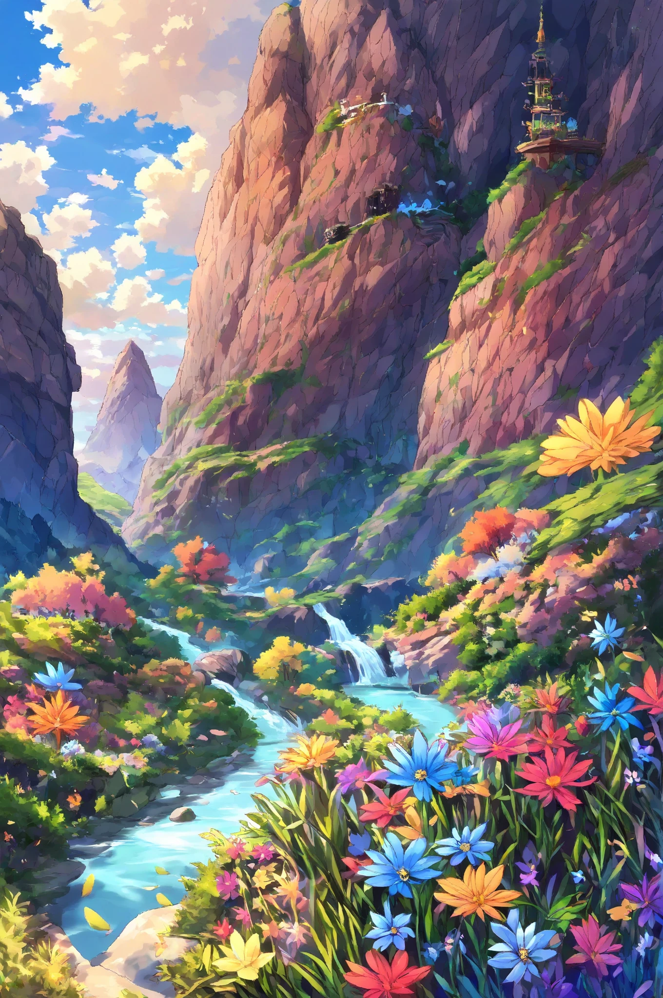 Vivid, Dreamy Natural Scenery: Background & Nature: Serene mountains ...
