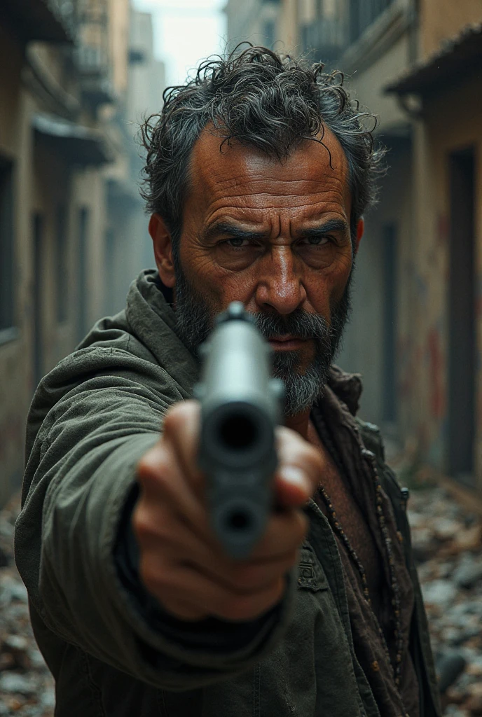 A man with a gun - SeaArt AI