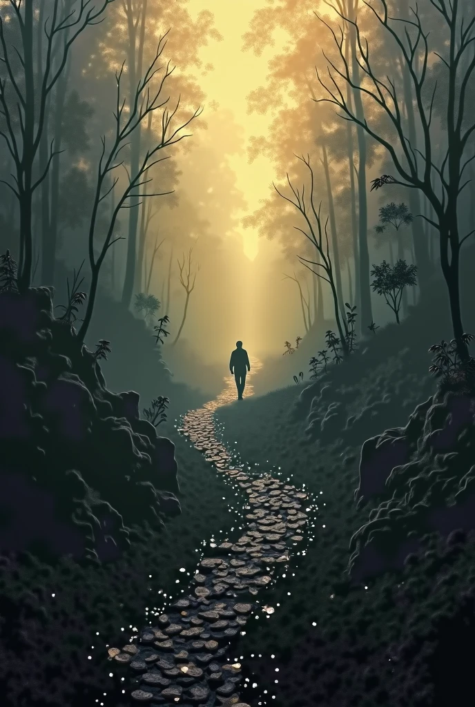 Ultra-realistic photograph of a single silhouette of a person - SeaArt AI