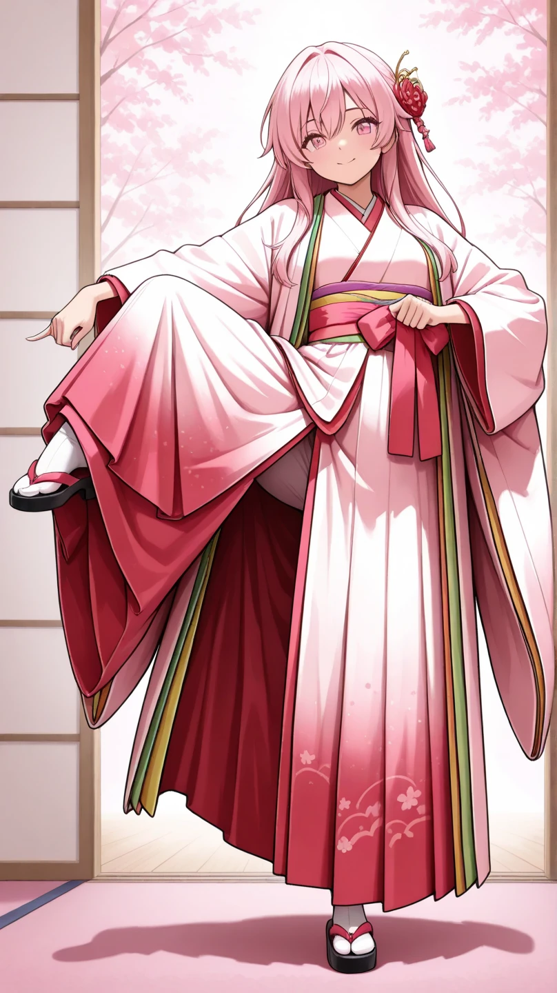 Masterpiece, best quality, ultra detailed,She is light pink long hair ...