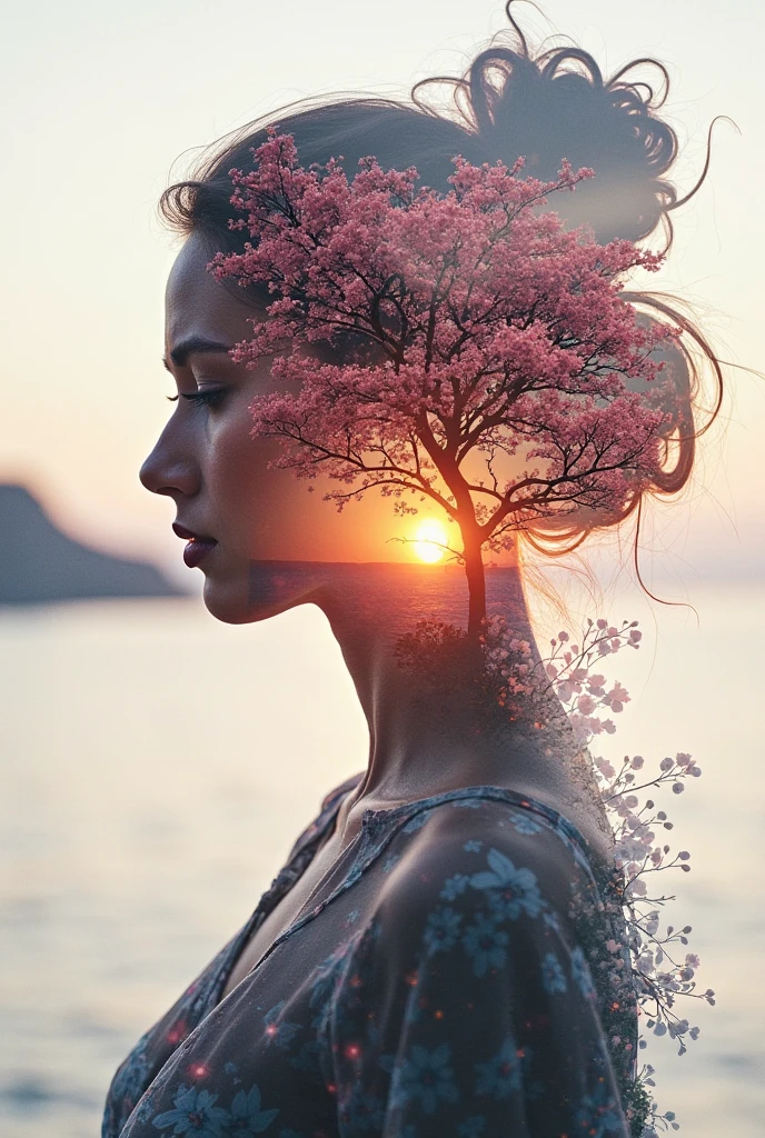 High quality, 8K Ultra HD, A beautiful double exposure that combines an ...
