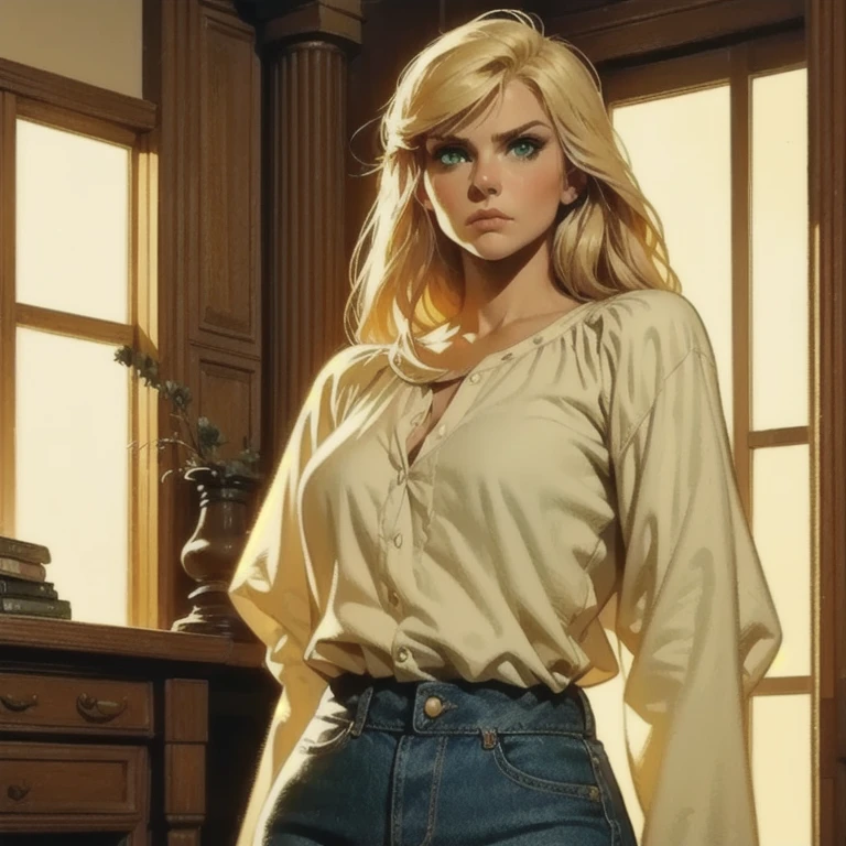 (Old-school comics) Jodi style comic book A woman in her late 20s with ...