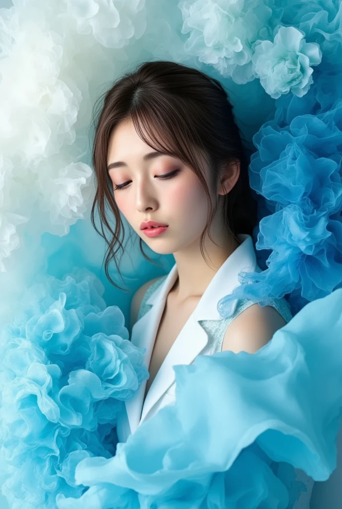 Beautiful woman, Black ink flow, 8k resolution, photorealistic ...