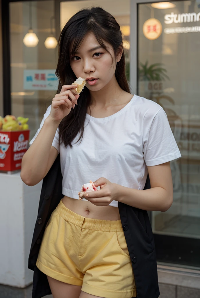 Hu tao eating ice cream - SeaArt AI