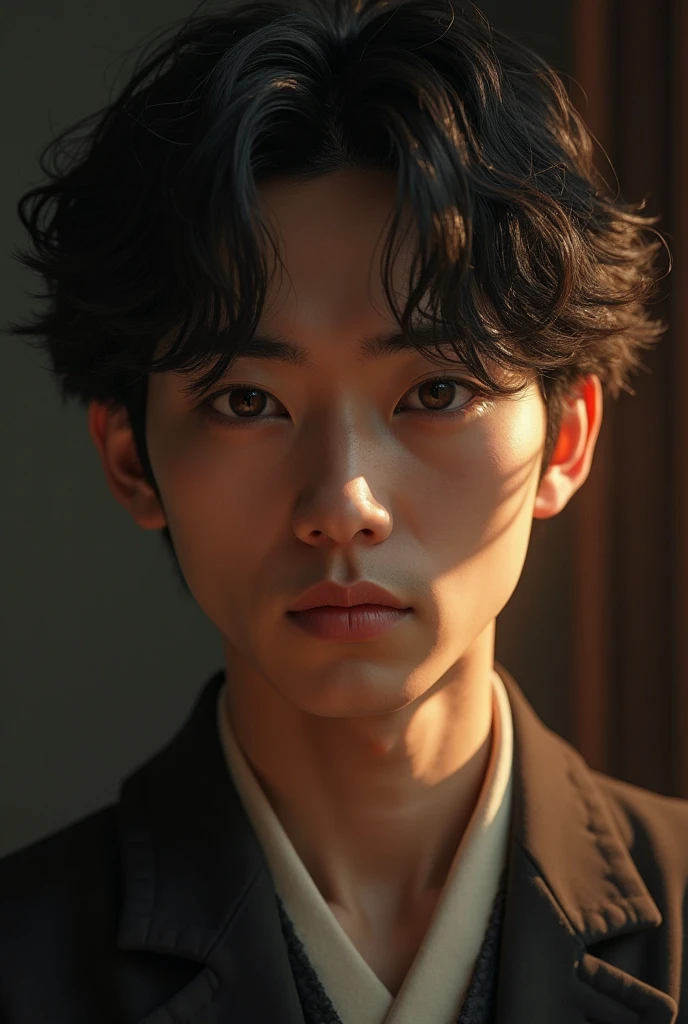 169cm, 78kg, japanese male, center parted, perm, similar to Hikakin ...