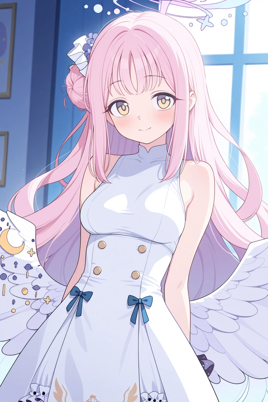 ,, petite body、 Blue archive style、 mika_\(blue_archive\), yellow eyes ...