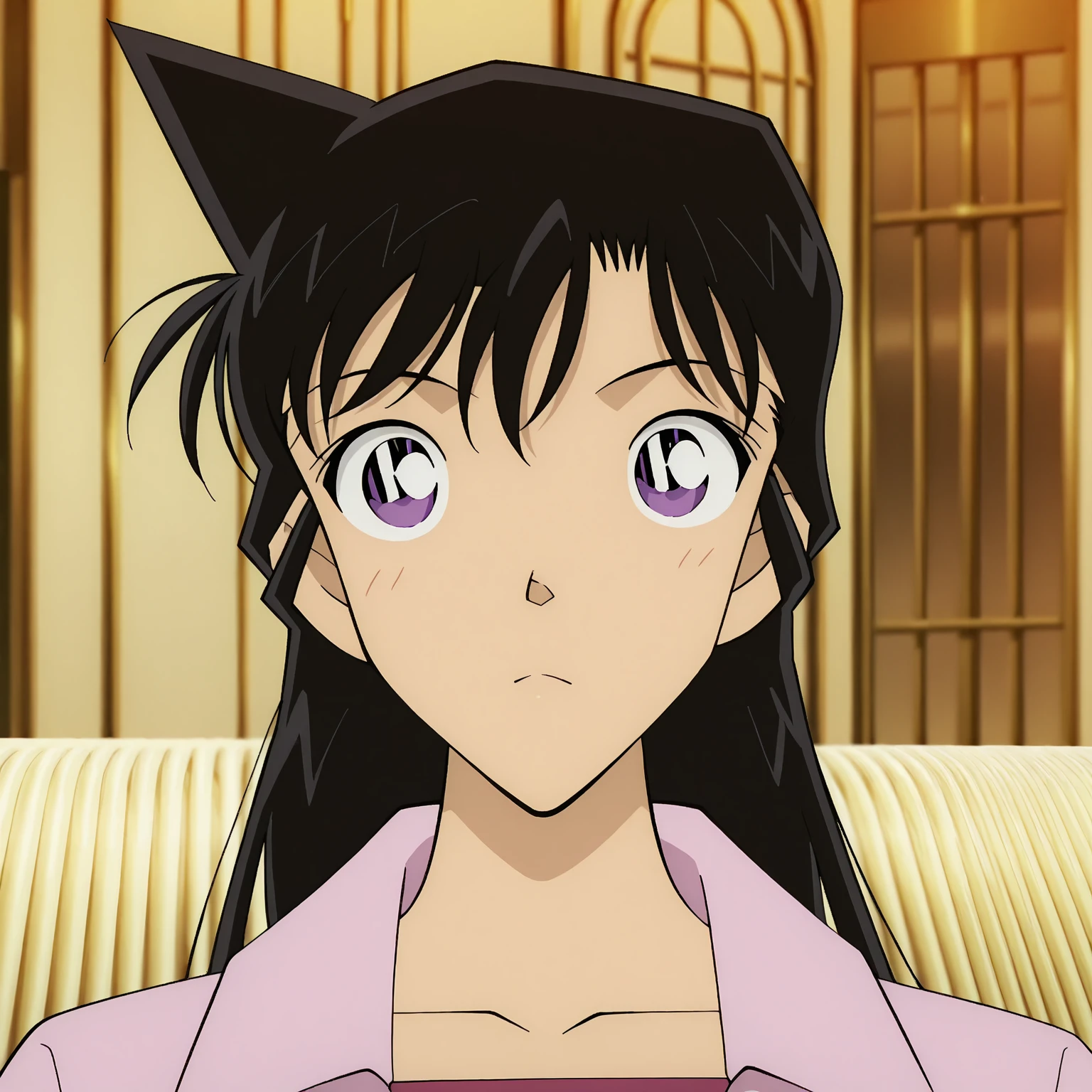 Source anime, anime screencap ,Ran mouri ,long hair , black hair ...