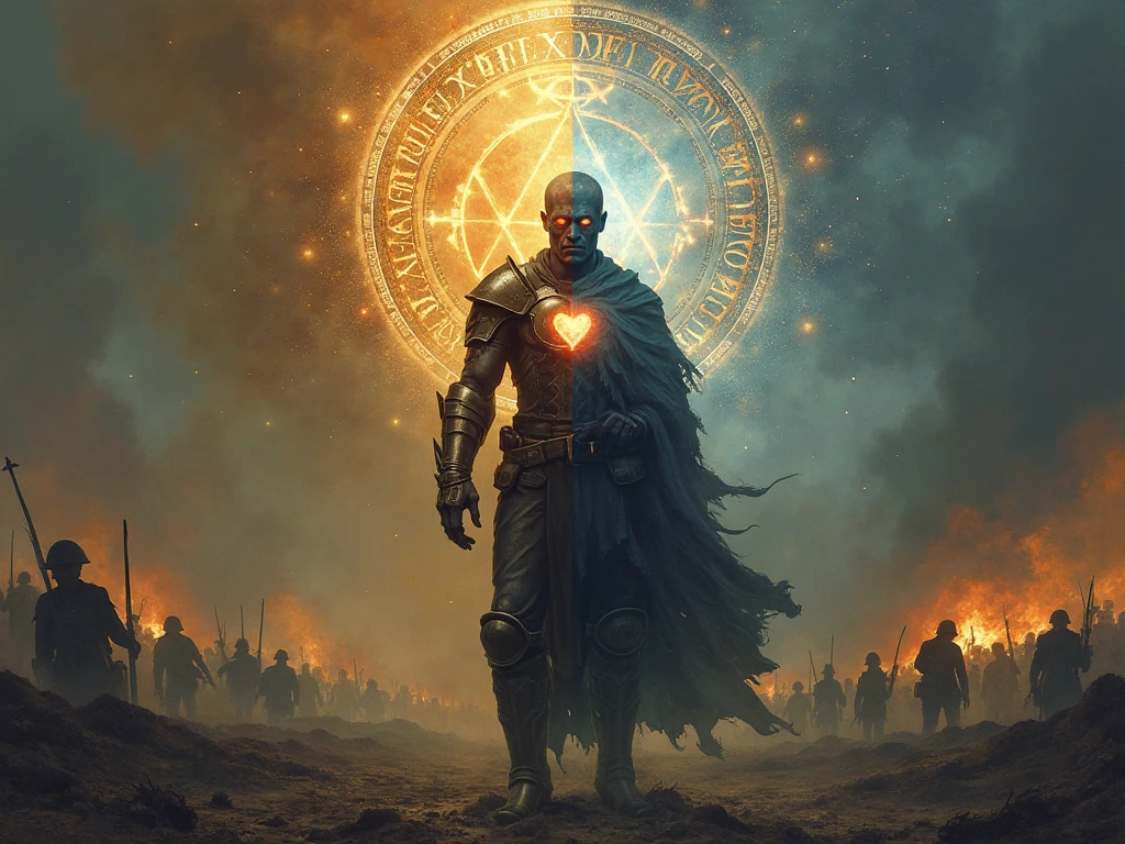 A powerful symbolic digital painting showing the soul of a former ...