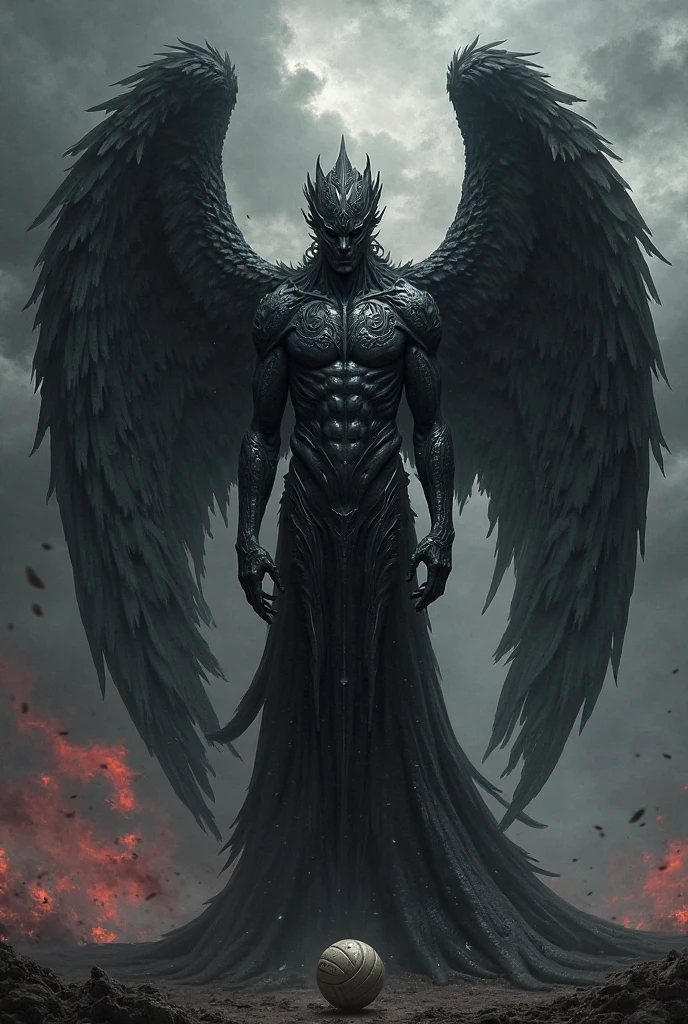 Make an image , of a black angel with the word Black Angels and a ...