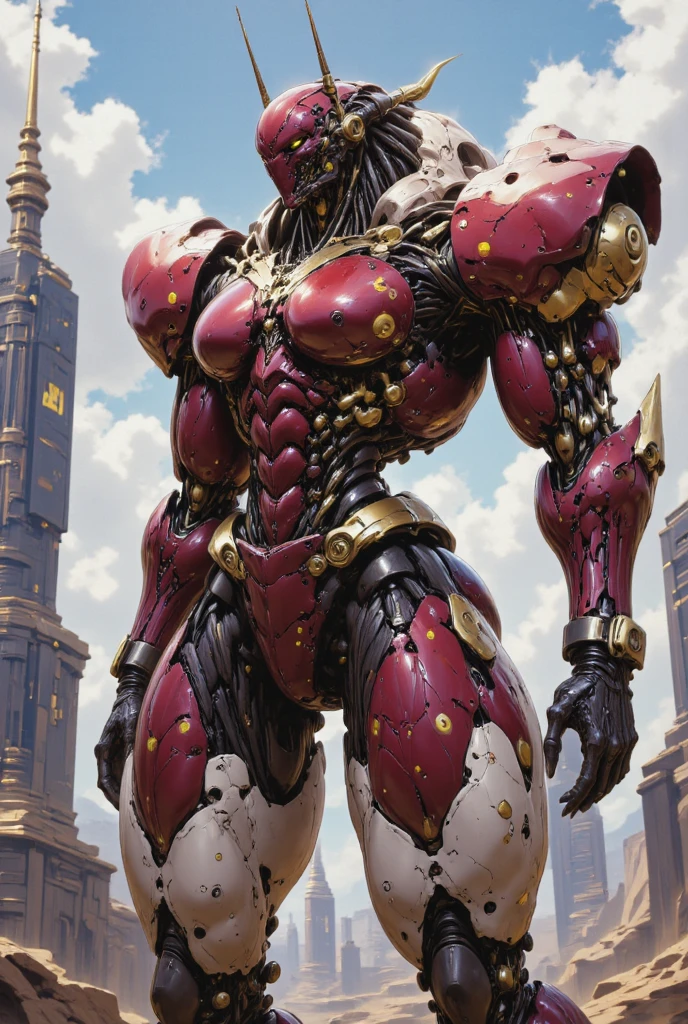 Gold, Red and White Diplomat Robot, Gundam Style, Robot Ambassador has ...