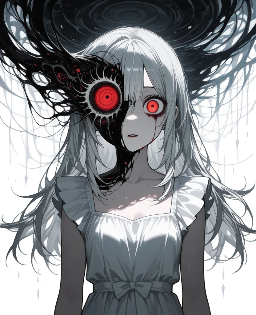 H4rdcrash, Spooky Aesthetics , abstract, 1 girl taking a break - SeaArt AI