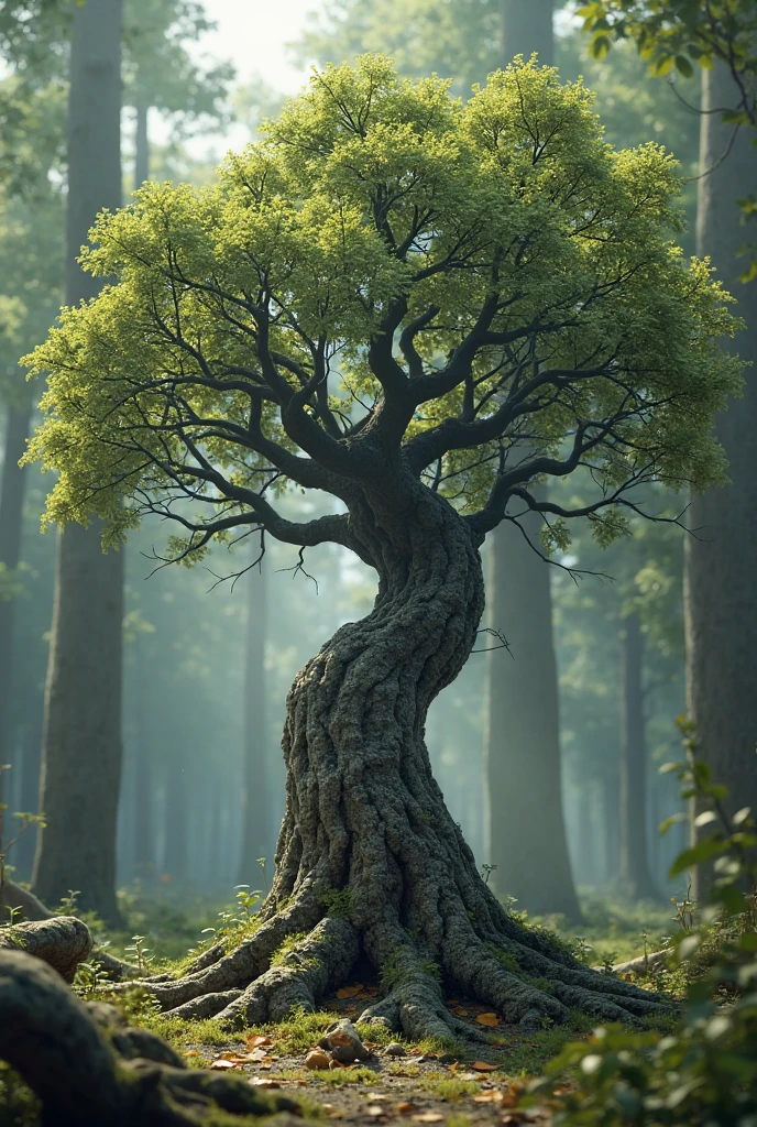 Please give me a realistic picture of a tree you should not see that it ...