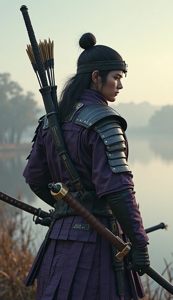 “Create an ultra-realistic representation of Hawkeye as an Edo samurai ...