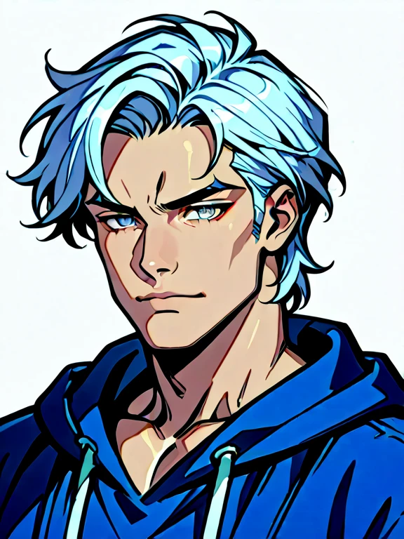 Handsome male man who is a modern vampire with gray eyes and platinum ...