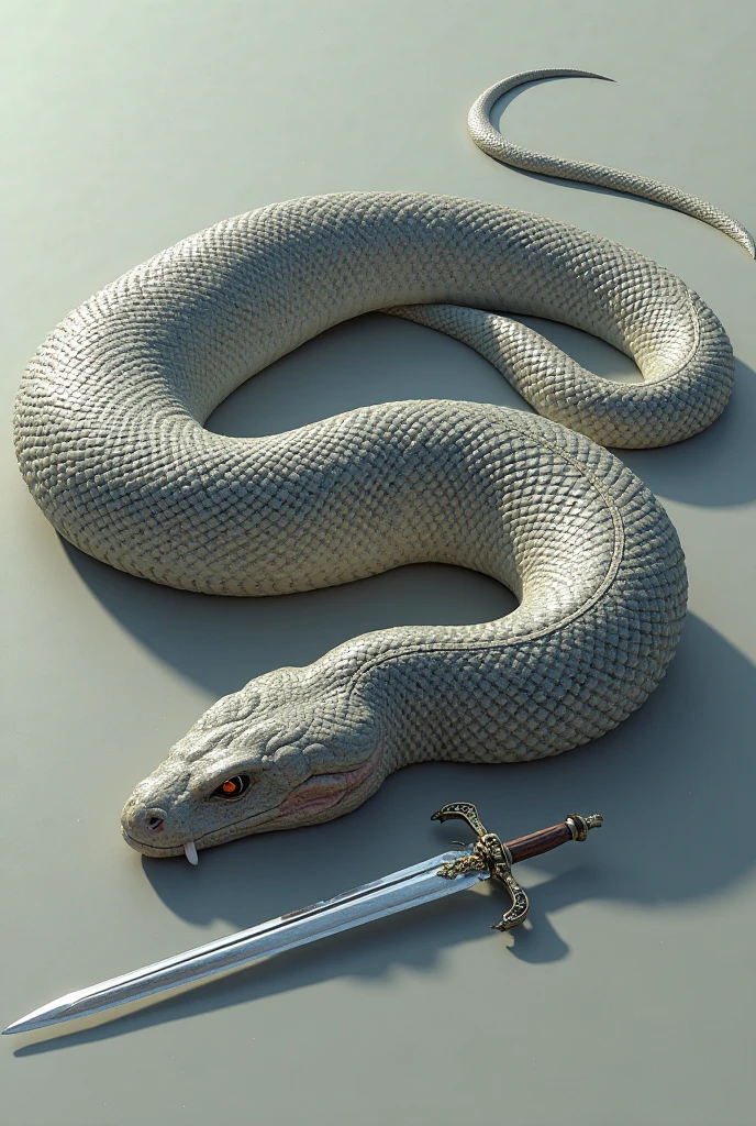 High quality photos, Super Realism, Lying giant snake, Cut open the ...