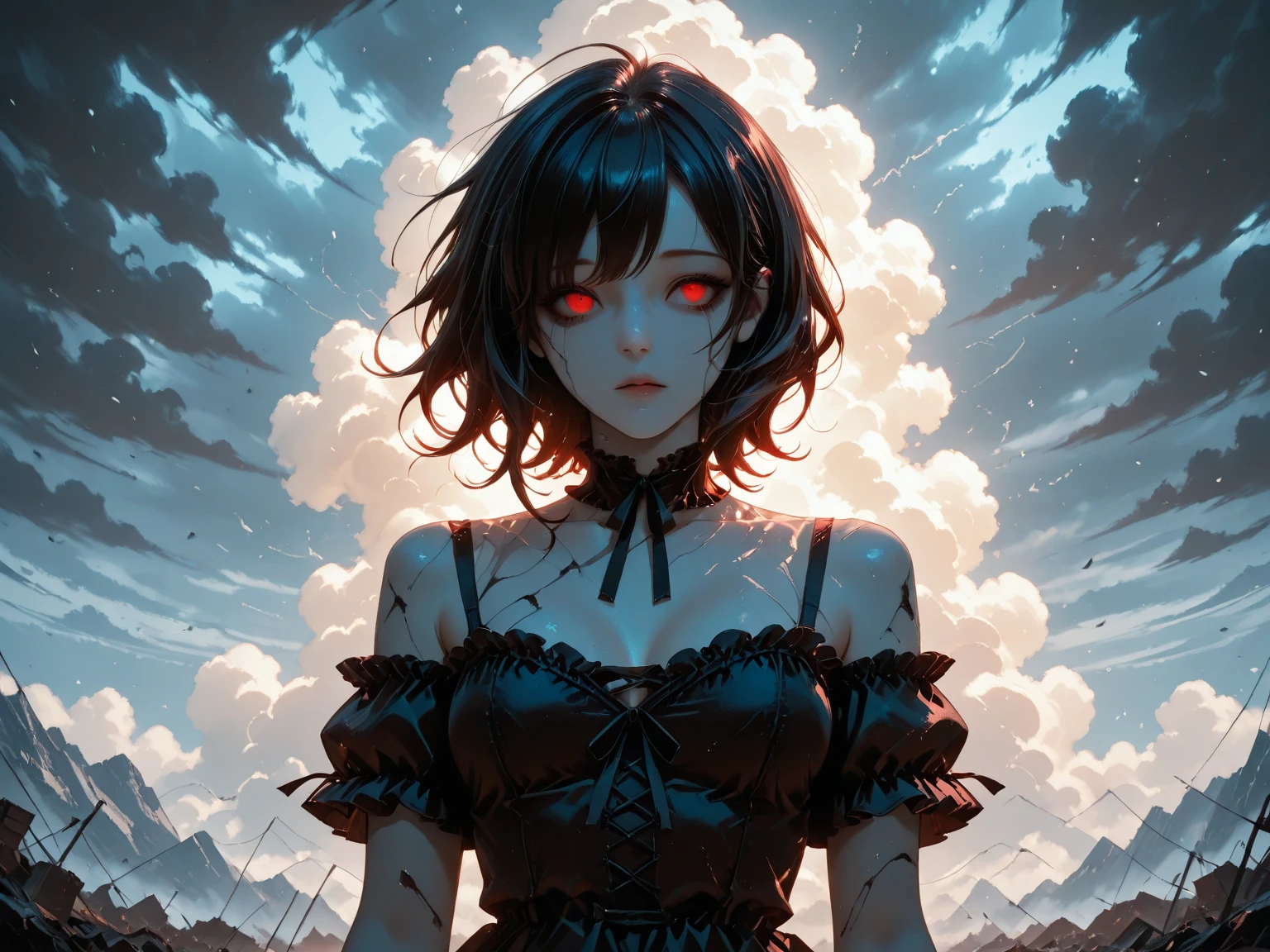 (ultra-detailed, anime-style realism, surreal dystopian fantasy - SeaArt AI