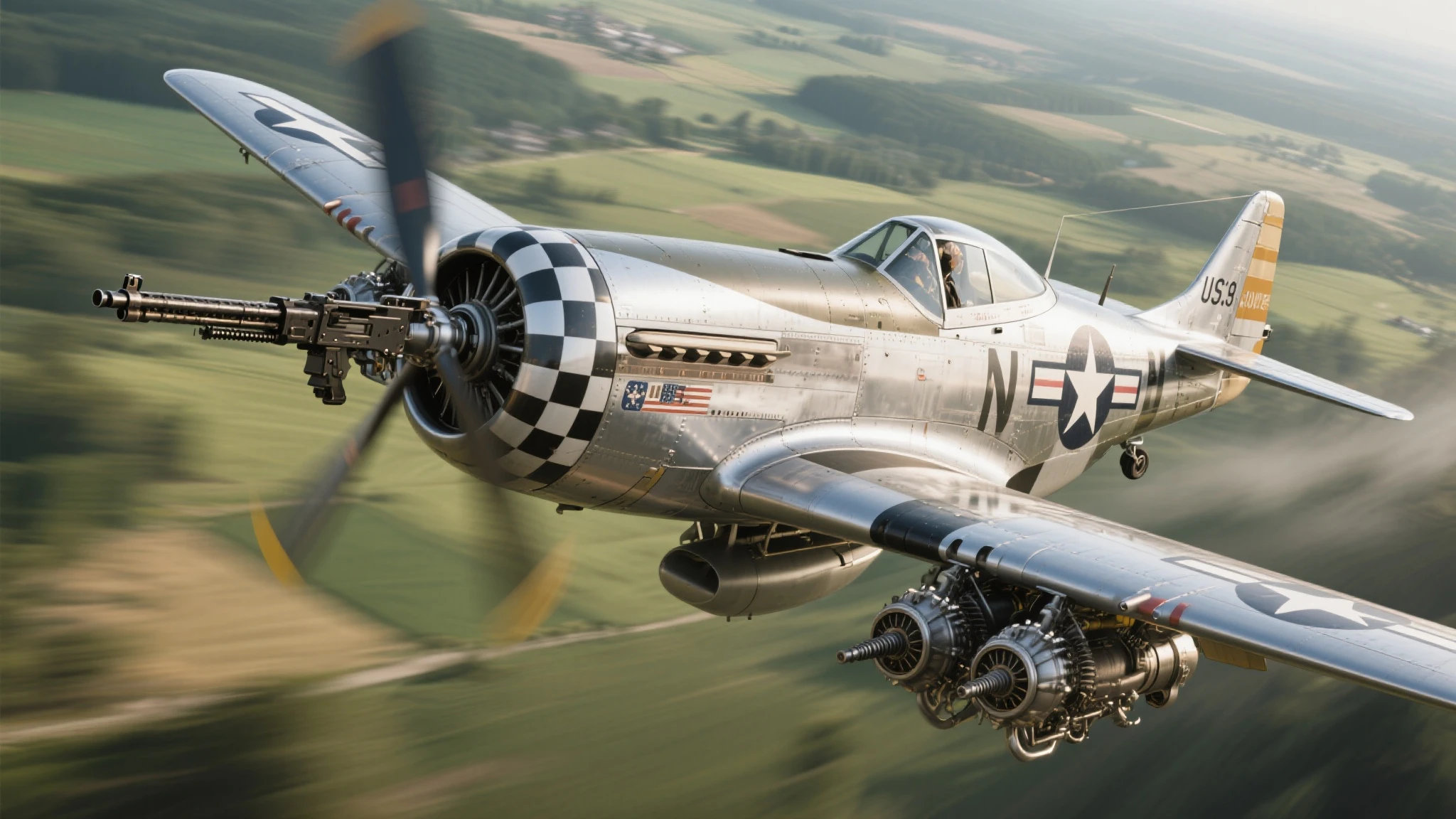 Photorealistic, 8K quality. Hyper-realistic. Rare equipment. WW2 era US ...