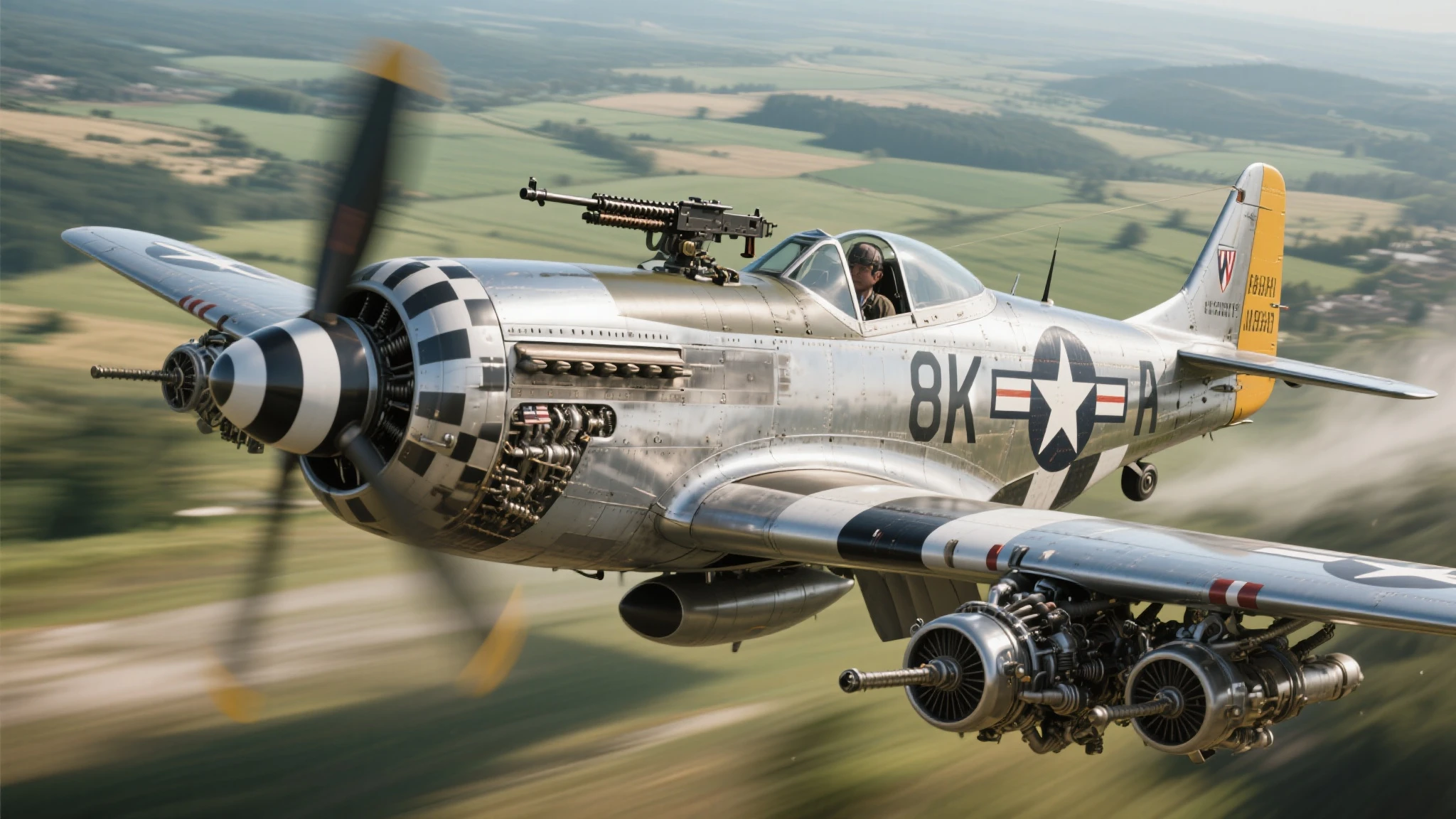 Photorealistic, 8K quality. Hyper-realistic. Rare equipment. WW2 era US ...