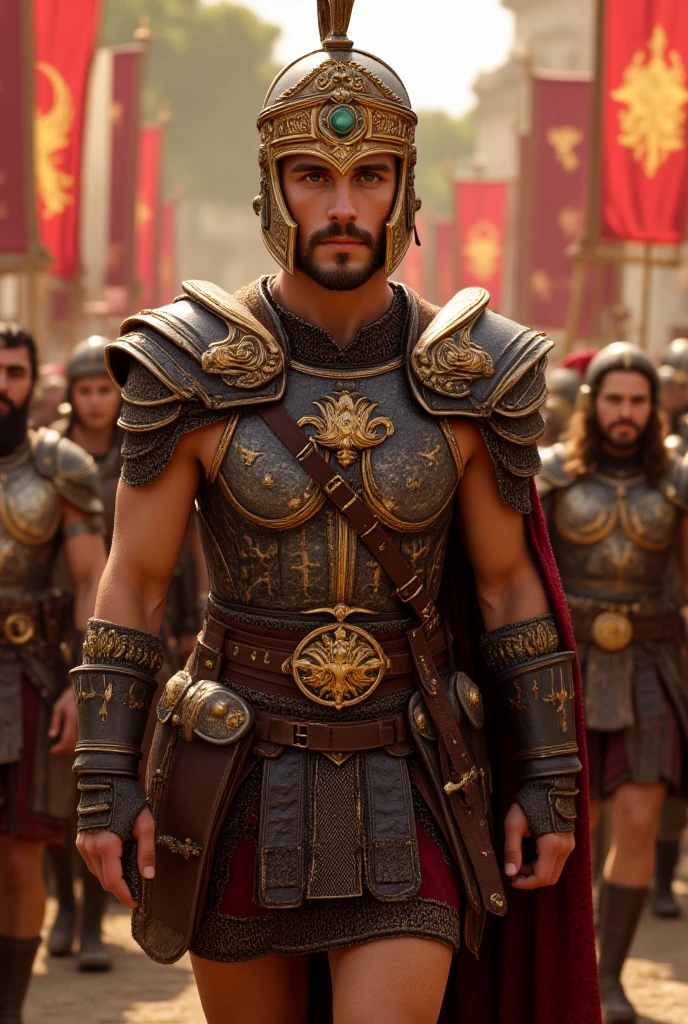 A conquering hero marching into Ancient Rome to an adoring crowd ...